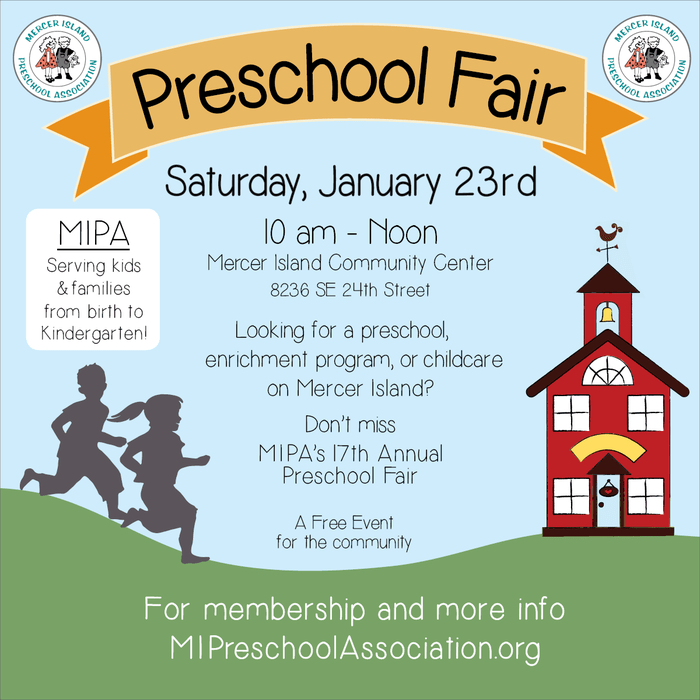 MIPA's Preschool Fair on January 23rd - My Mercer Island My Mercer Island