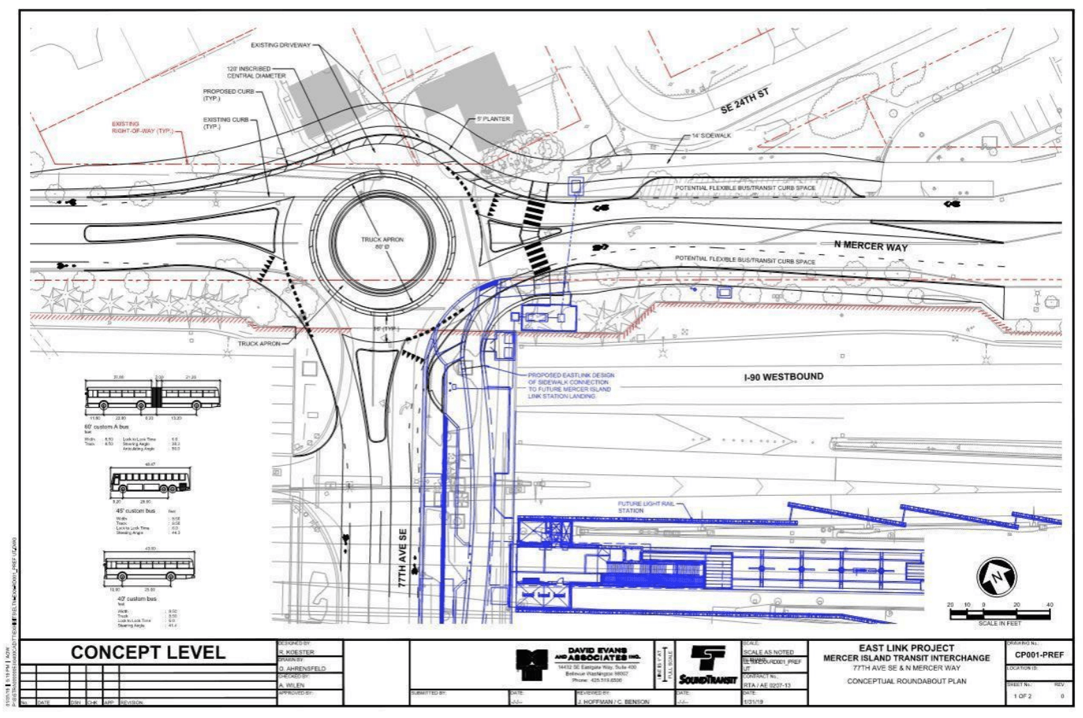 Design & operation details for proposed Mercer Island Transit Exchange ...